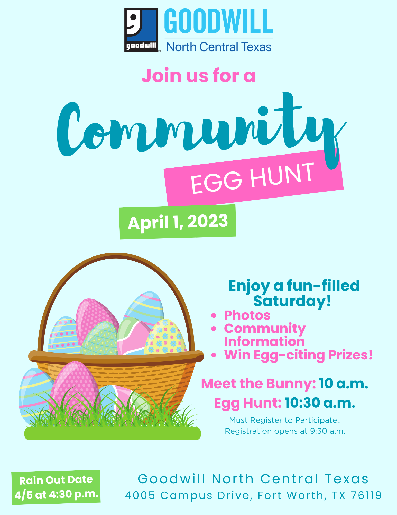 Community Egg Hunt at Campus Drive | Goodwill North Central Texas