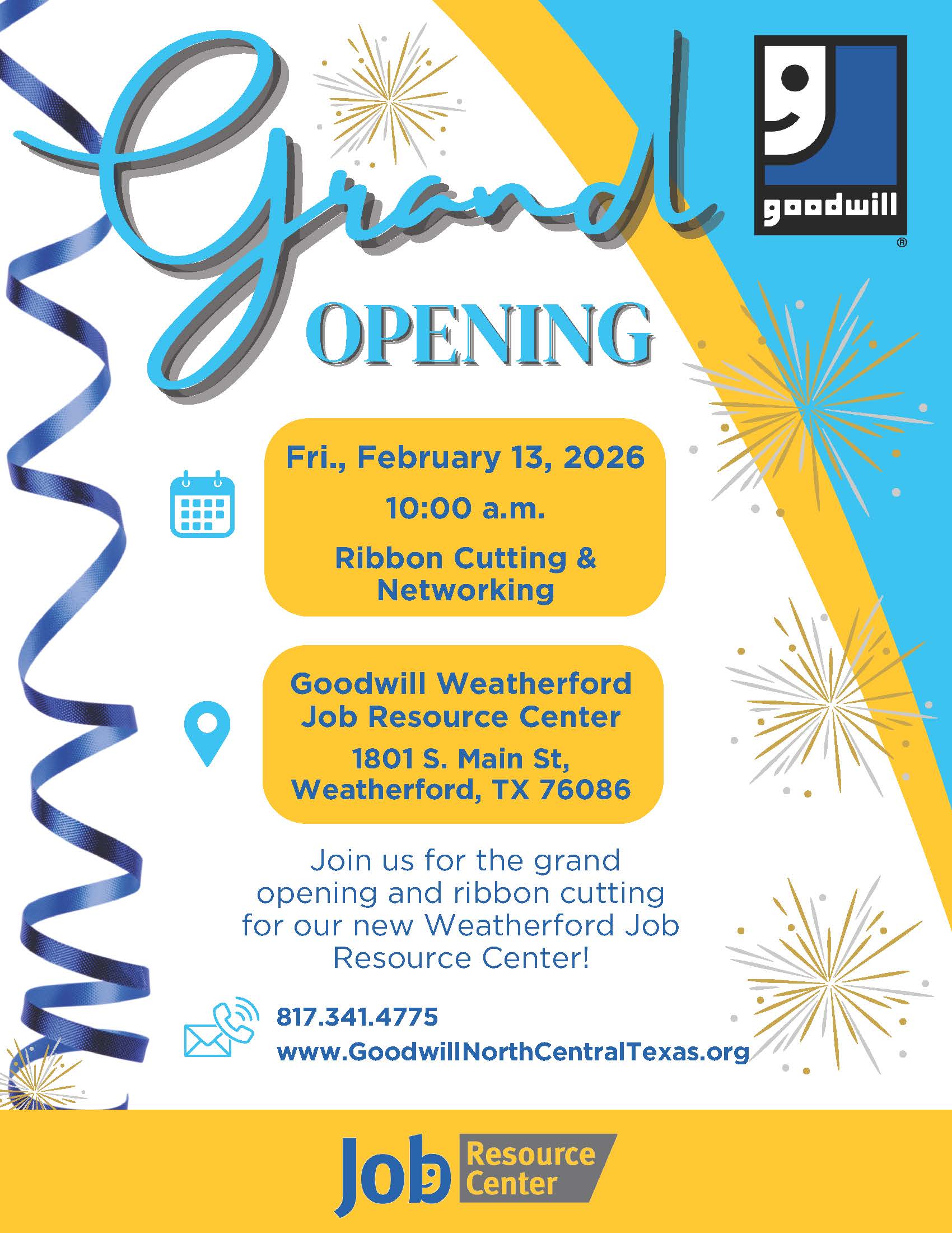 Weatherford Job Resource Center Grand Opening | Goodwill North Central ...